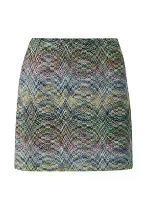 Missoni Zigzag Knit Skirt - Blue
