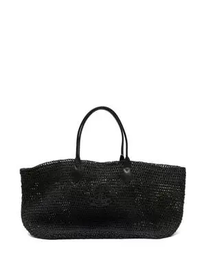 VIVIENNE WESTWOOD Alana Orb-plaque Woven Tote Bag - Black