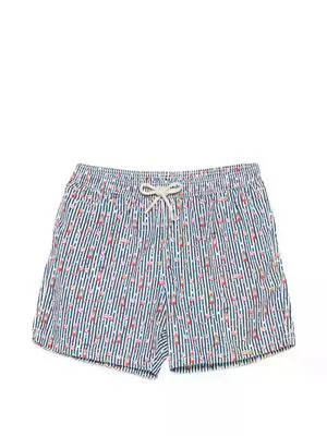 MC2 SAINT BARTH Micro Fantasy Striped Swim Shorts - Blue