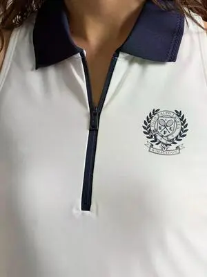 Polo Ralph Lauren Logo Crest Quarter-zip Racerback Dress