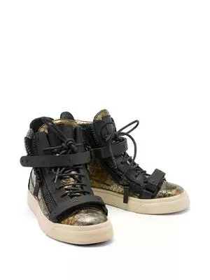 GIUSEPPE ZANOTTI Coby Python-embossed High-top Sneakers