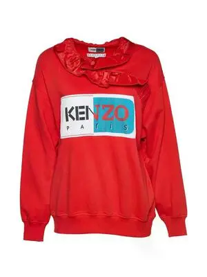 Kenzo Ruffled Sweatshirt - Red