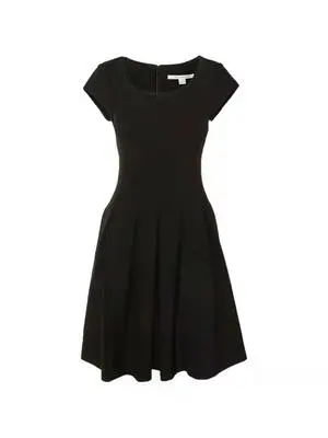 Diane Von Furstenberg Crepe Pleated Mini Dress