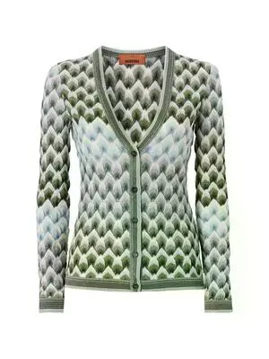 Missoni Geometric Pattern V-neck Cardigan - Green