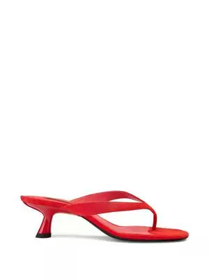 SIMONMILLER Suede Kitten-heel Sandals - Red