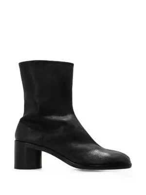 MAISON MARGIELA Tabi Leather Ankle Boots - Black