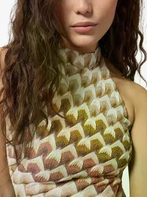 Missoni Geometric Pattern Halterneck Dress