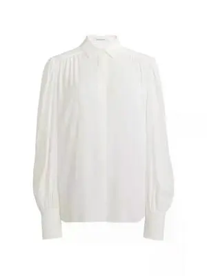Another Tomorrow Gathered Blouse - White