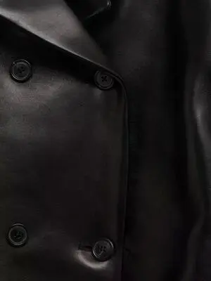 Khaite Double-breasted Leather Blazer