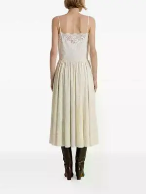 Alberta Ferretti Velvet Lace Trim Top