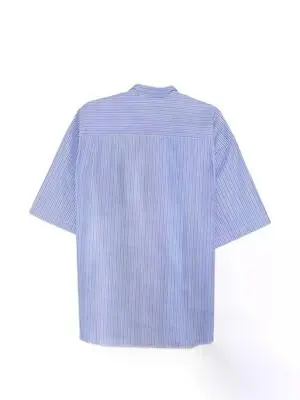 Comme Des Garçons Striped Short-sleeve Shirt - Blue