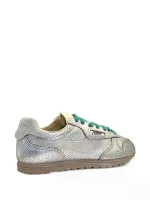 AUTRY Snakeskin-effect Metallic Sneakers