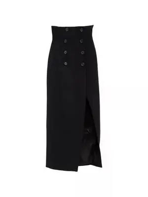 Khaite Double-breasted Maxi Skirt - Black