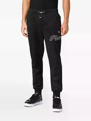 Philipp Plein Lettering-embroidered Track Pants - Grey