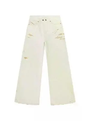 DIESEL® Distressed Wide-leg Jeans - Neutrals