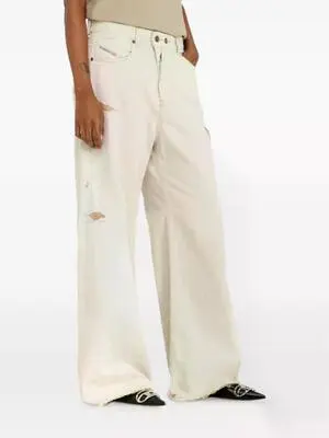 DIESEL® Distressed Wide-leg Jeans