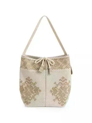 LE DAF Rosone Embroidered Tote Bag
