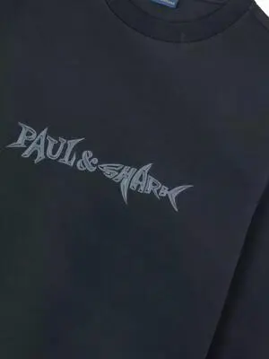 Paul & Shark Logo Print Crew Neck Sweatshirt - Blue