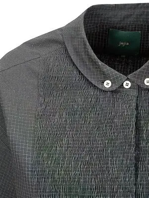 MAISON JEJIA Smocked Check Shirt