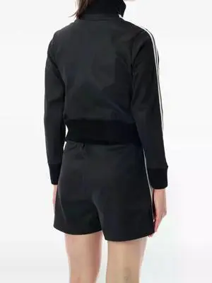 Adidas Logo-embroidered Stripe Detail Jacket - Black