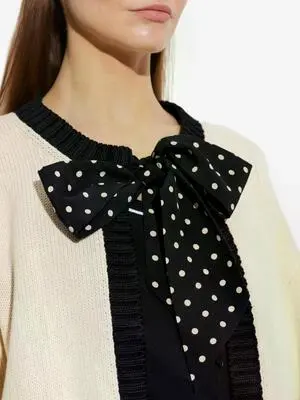 Valentino Garavani Polka-dot Bow-tie Cardigan