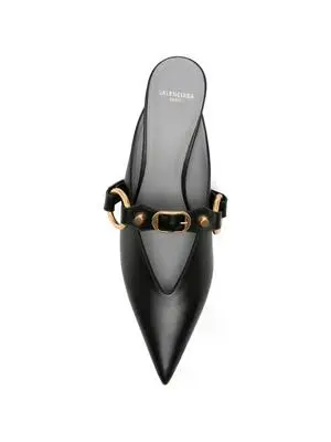 Balenciaga City Buckle-detail Pointed-toe Mules