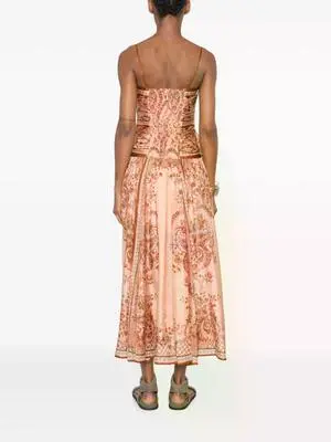 Zimmermann Aster Scarf Midi Dress - Pink