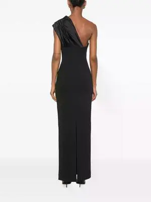 Solace London One-shoulder Draped Maxi Dress