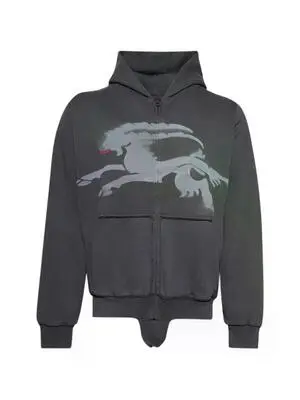 PROTOTYPES Sprayed-goat Zip-up Hoodie
