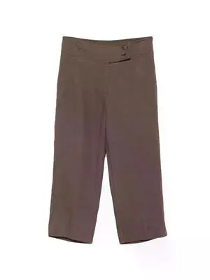 VICOLO Cropped Trousers With Button Detail