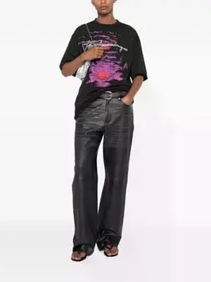 Balenciaga Graphic Print Distressed T-shirt