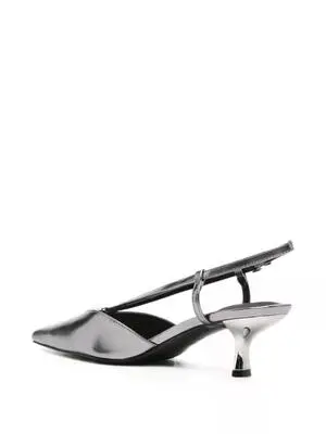 Guess Pointed-toe Slingback Pumps With Metallic Finish