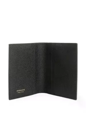 FERRAGAMO Gancini-plaque Leather Card Holder