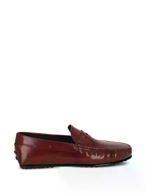 TOD'S Gommino Leather Loafers - Brown