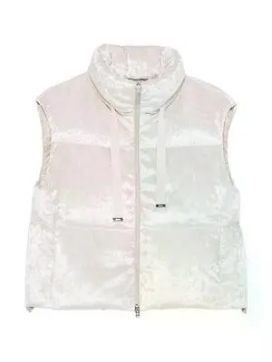 Herno Quilted Textured Gilet - Neutrals