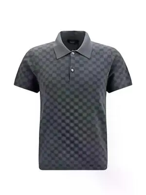Gucci Gg Jacquard-knit Polo Shirt - Grey