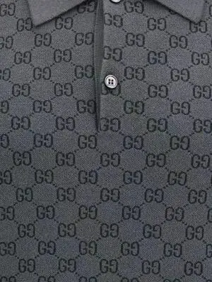 Gucci Gg Jacquard-knit Polo Shirt