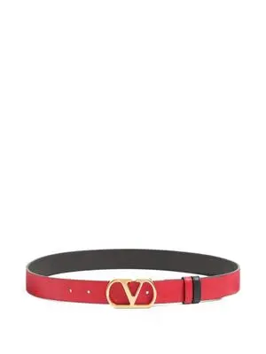 Valentino Garavani Vlogo Signature Reversible Belt - Black