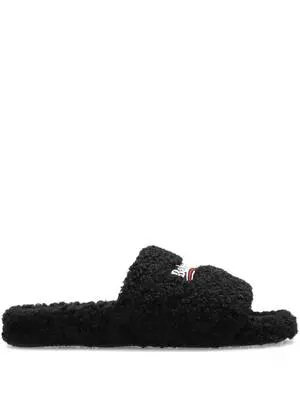 Balenciaga Logo-embroidered Slides