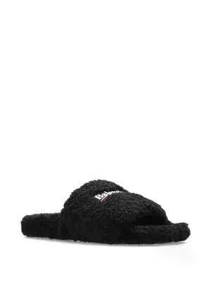 Balenciaga Logo-embroidered Slides