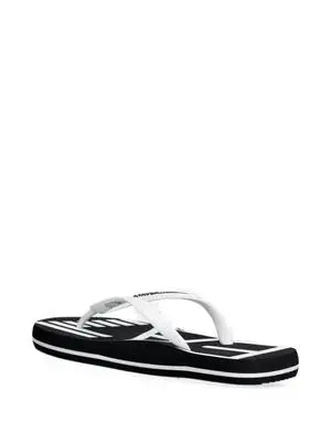EA7 Logo Print Flip Flops