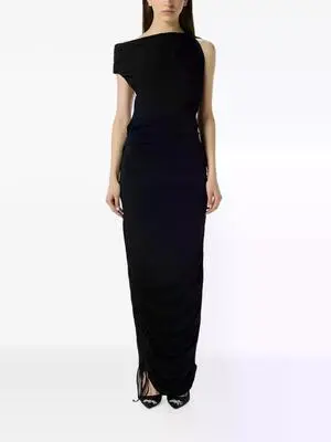Blumarine One-shoulder Ruched Maxi Dress