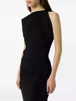 Blumarine One-shoulder Ruched Maxi Dress