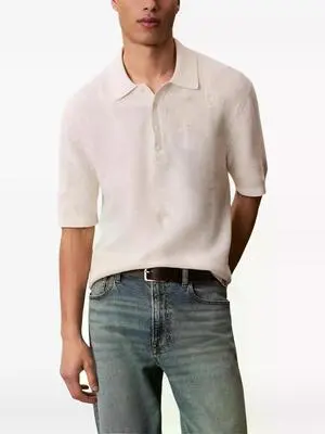Calvin Klein Waffle-knit Polo Shirt
