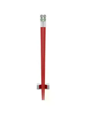 Shanghai Tang Jade Knot-detail Chopsticks - Red