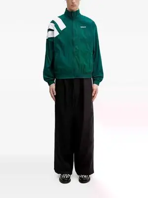 Adidas Paneled Embroidered Jacket - Green