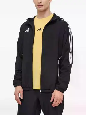 Adidas Hooded Logo-print Jacket - Black