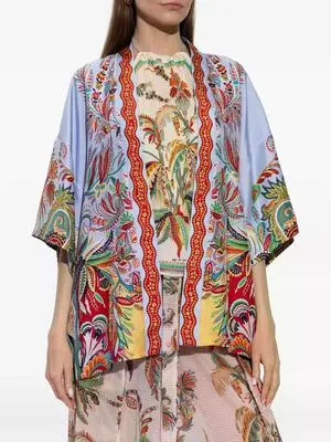 Etro Paisley Print Silk Top