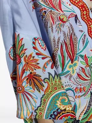 Etro Paisley Print Silk Top