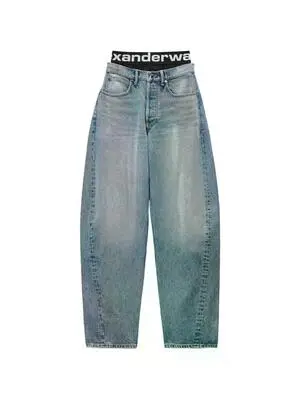 Alexander Wang Layered Effect Tapered Jeans - Blue